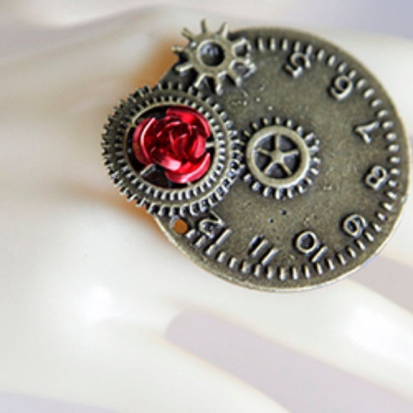 Handmade | Jewelry | Massive Clocks Ring Antique Bronze Handmade | Poshmark